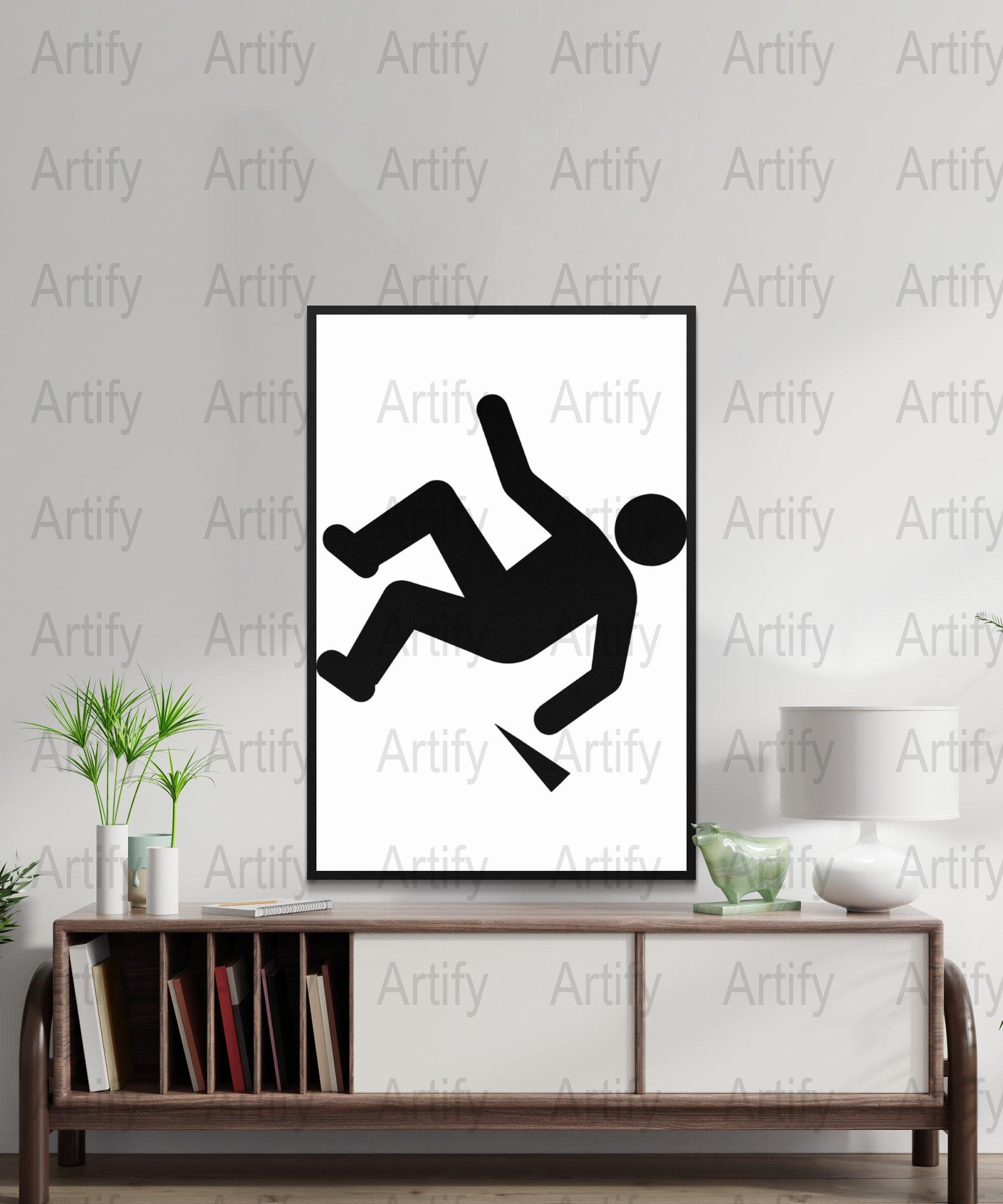 Falling Person Icon, Falling Person Icon Vector Cutting Files for ...