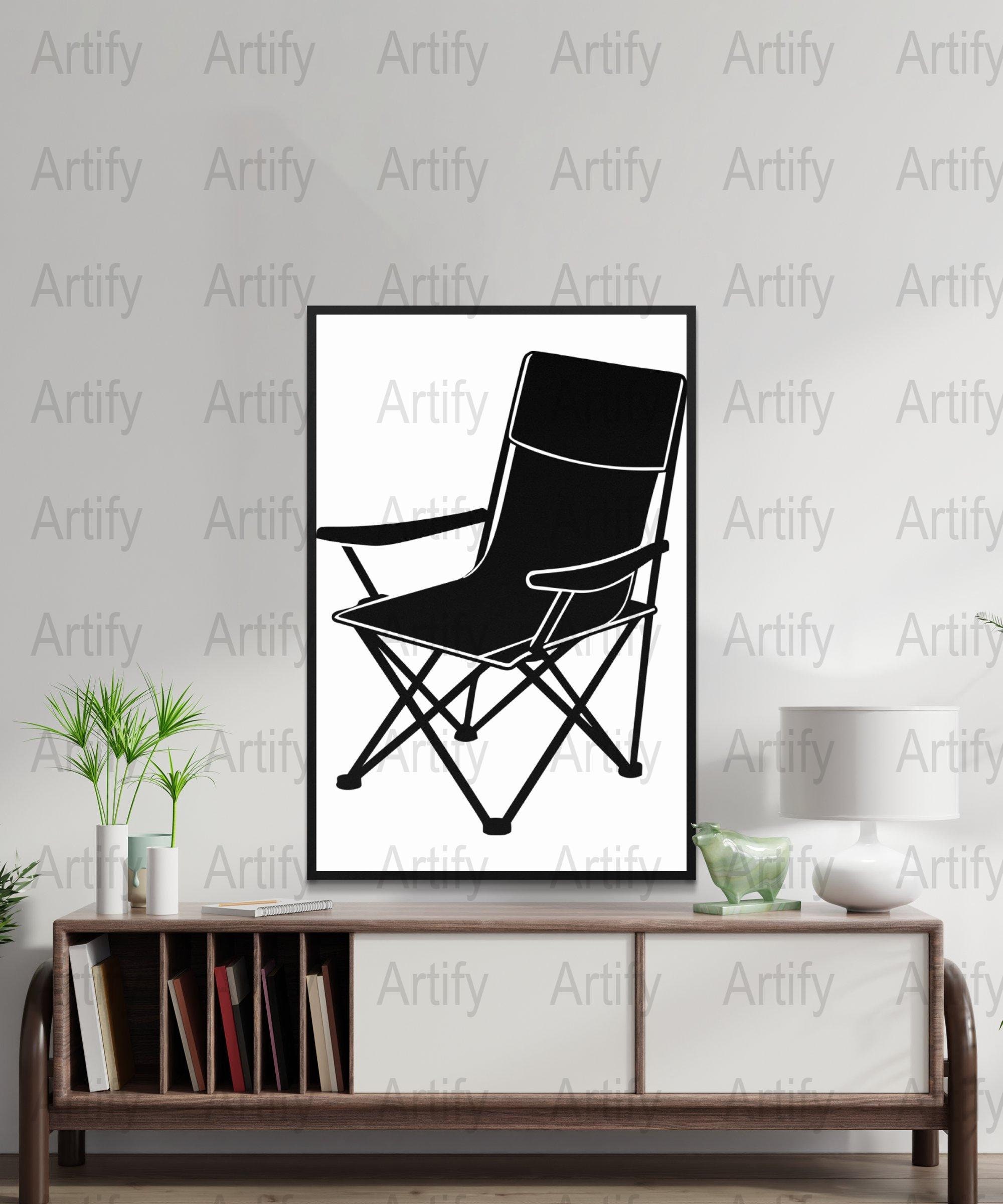 Camping Chair SVG, Camping Chair Vector Cutting Files for Silhouette ...