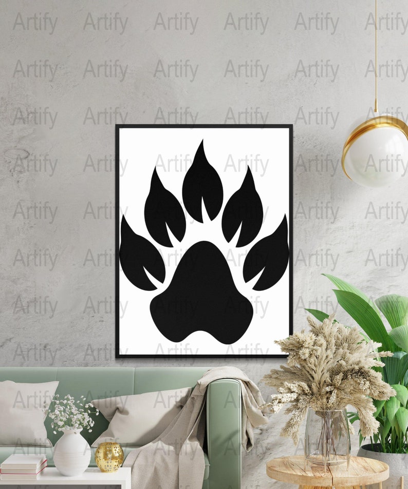 Wolf Paw SVG, Wolf Paw Vector Cutting Files for Silhouette Cameo ...