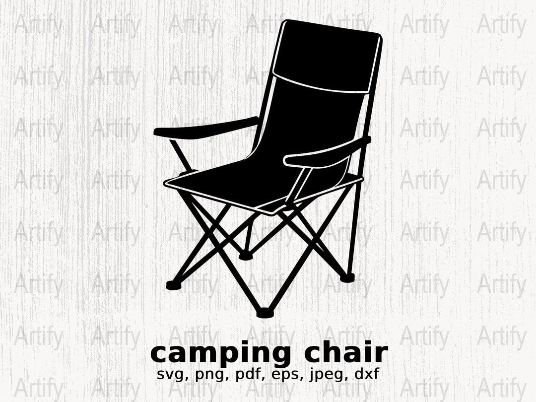 Camping Chair SVG, Camping Chair Vector Cutting Files for Silhouette ...