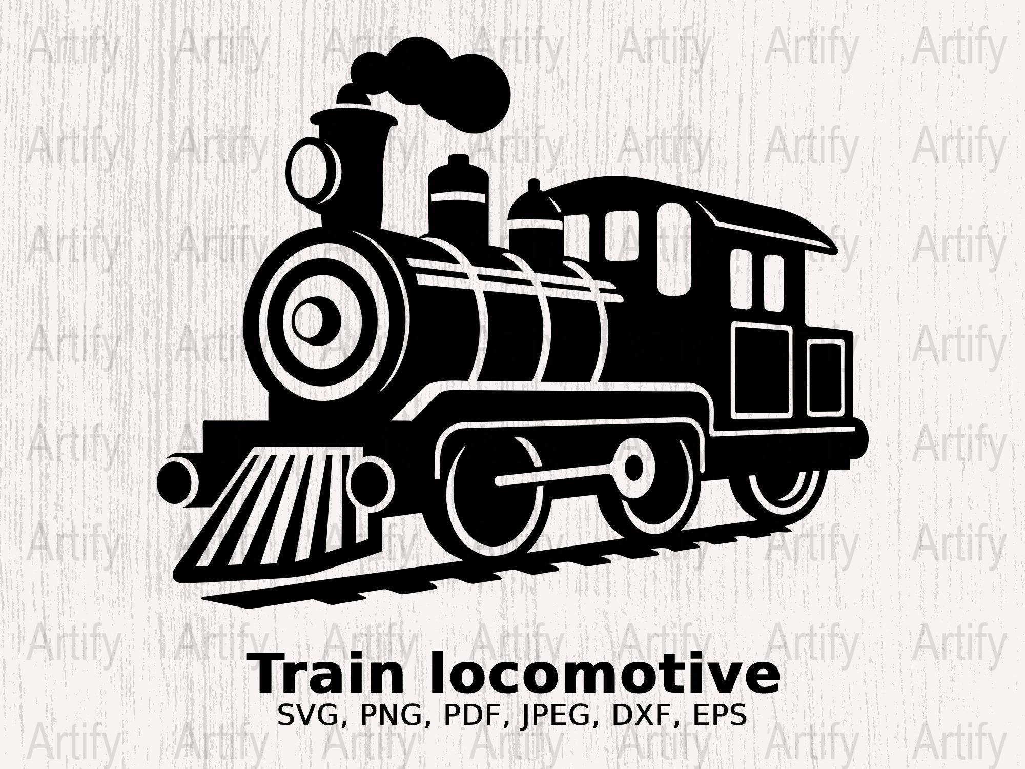 Train Locomotive SVG, Train Locomotive Vector Cutting Files for ...
