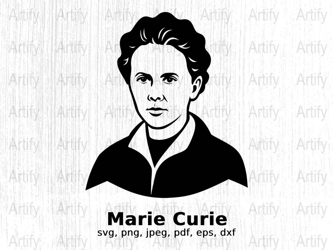 Marie Curie SVG, Marie Curie Vector Cutting Files for Silhouette Cameo ...