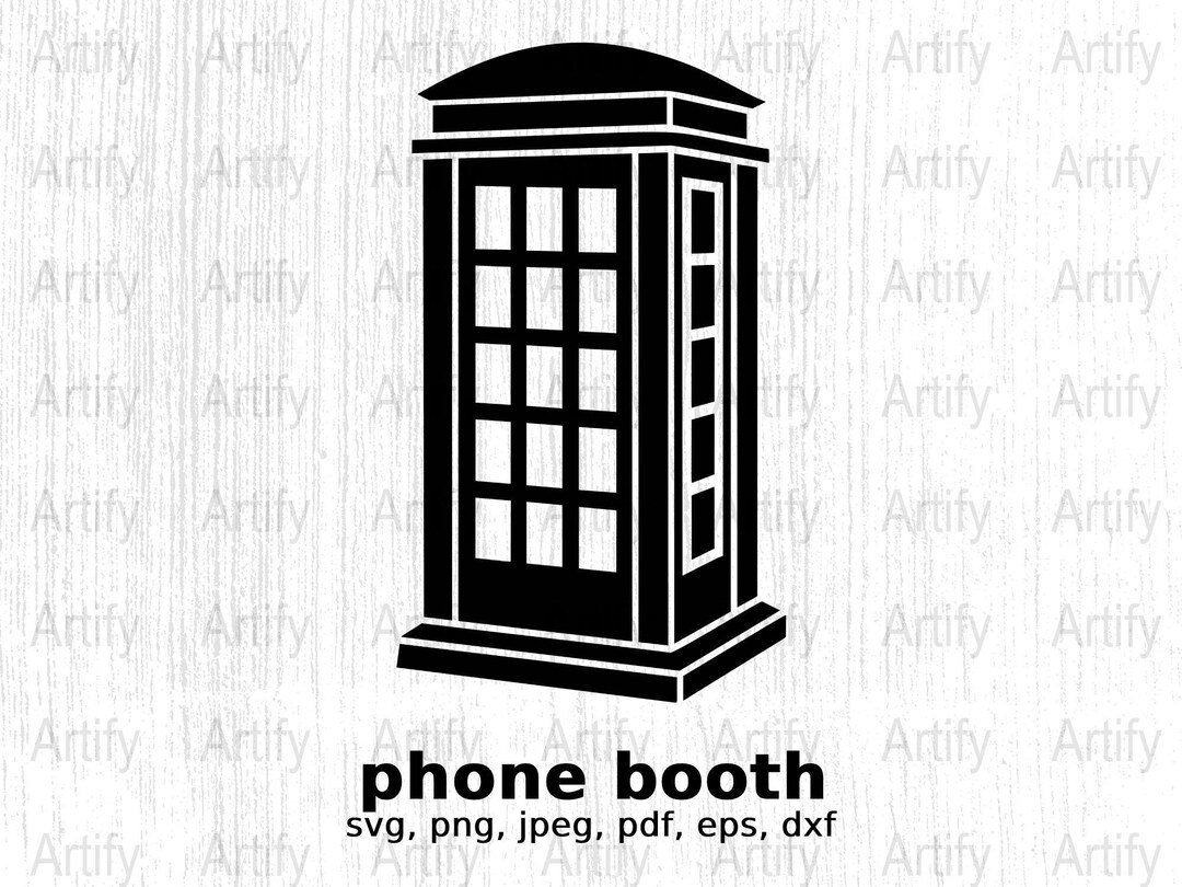 Phone Booth SVG, Phone Booth Vector Cutting Files for Silhouette Cameo ...