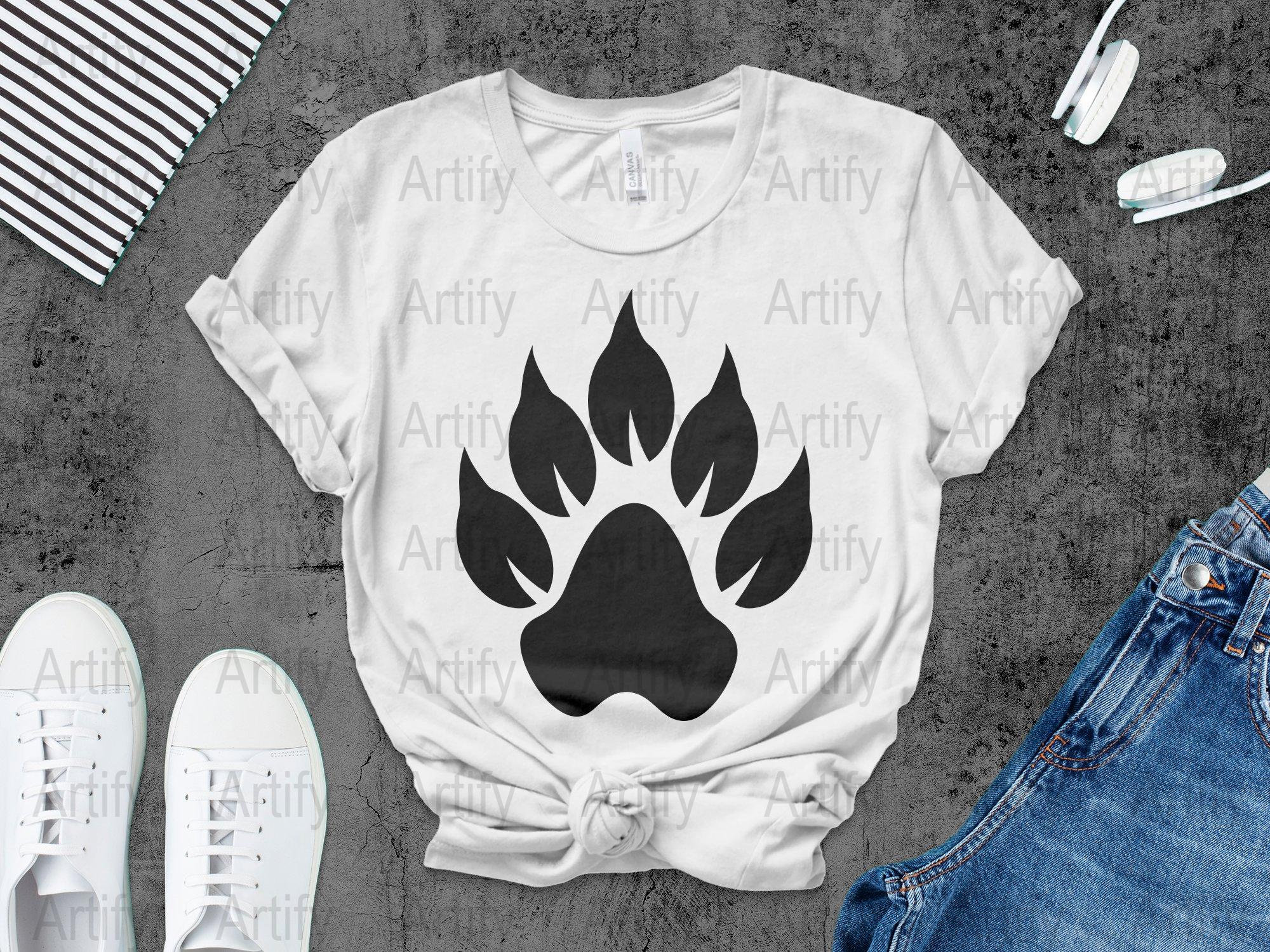 Wolf Paw SVG, Wolf Paw Vector Cutting Files for Silhouette Cameo ...