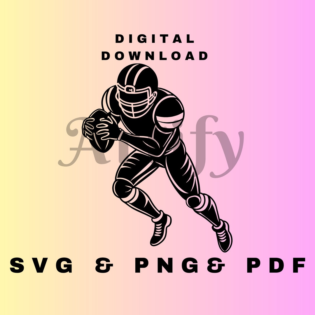 Football Receiver SVG, Cutting Files for Silhouette Cameo, Scanncut ...