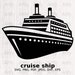 Cruise Ship SVG, Cruise Ship Vector Cutting Files for Silhouette Cameo ...