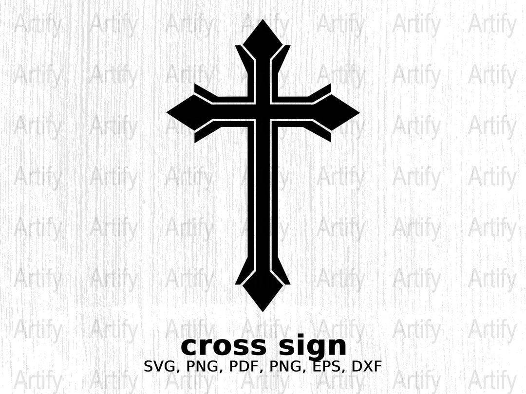 Cross Sign SVG, Cross Sign Vector Cutting Files for Silhouette Cameo ...
