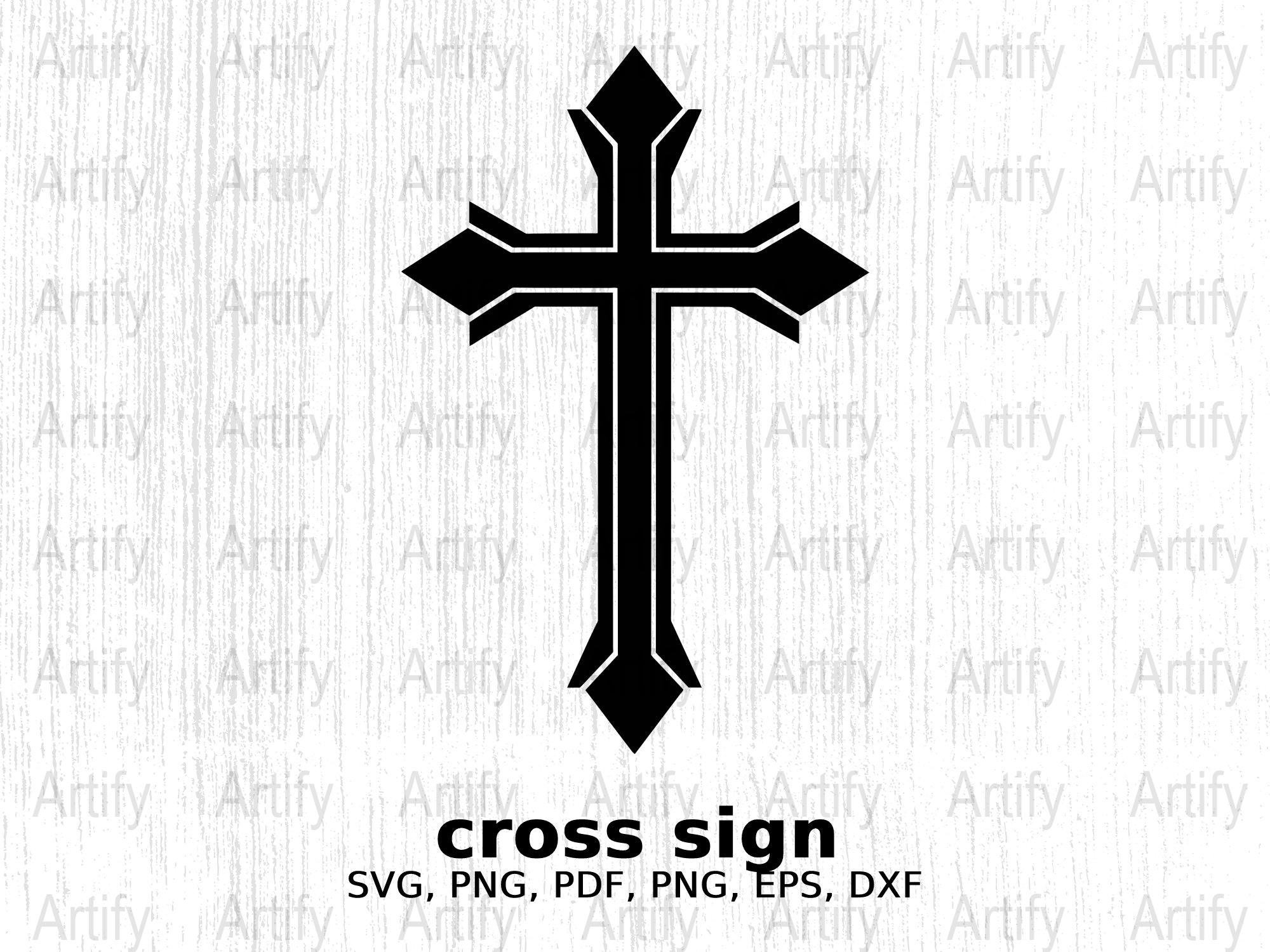 Cross Sign SVG, Cross Sign Vector Cutting Files for Silhouette Cameo ...