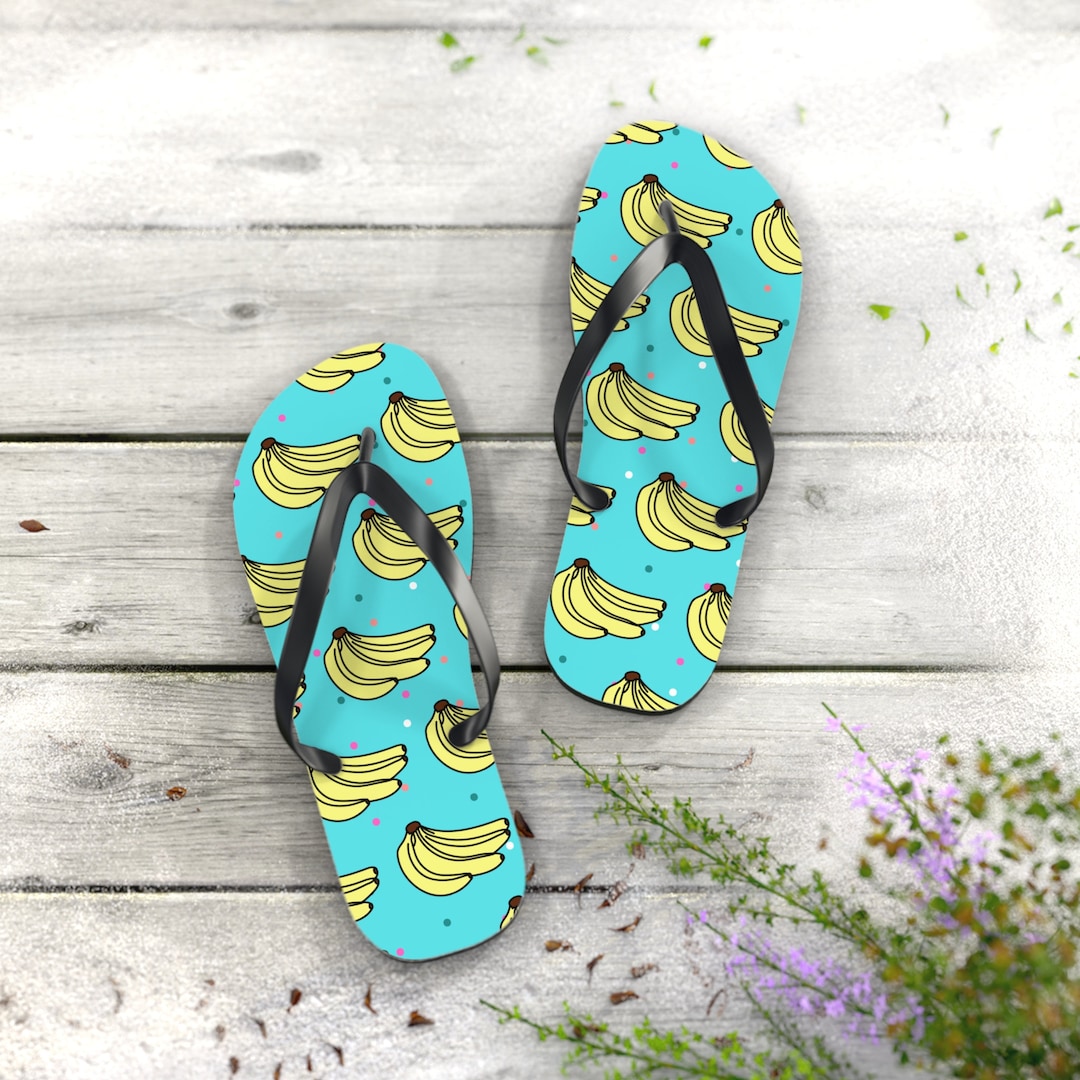 Funny Bright Banana Flip Floops , Comfortable Sandals, Summer Sandals ...