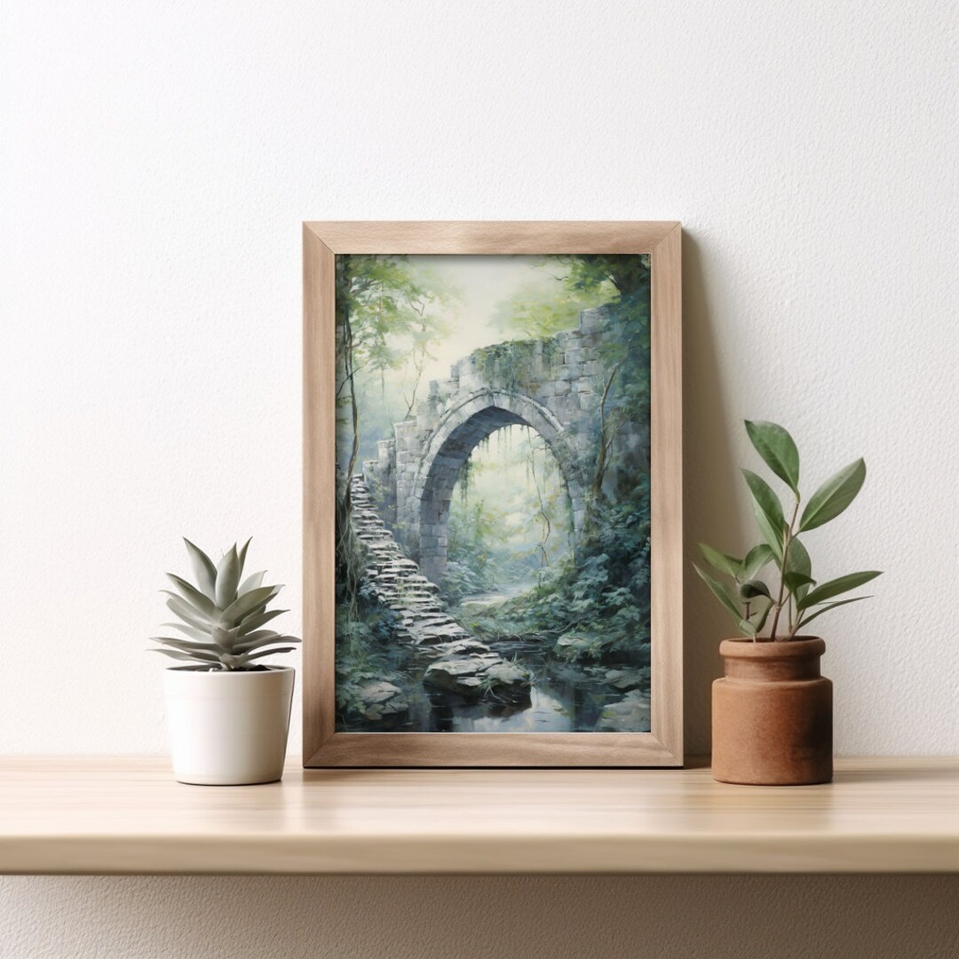 Old Stone Bridge Digital Download Art Print, on the Banks of ...