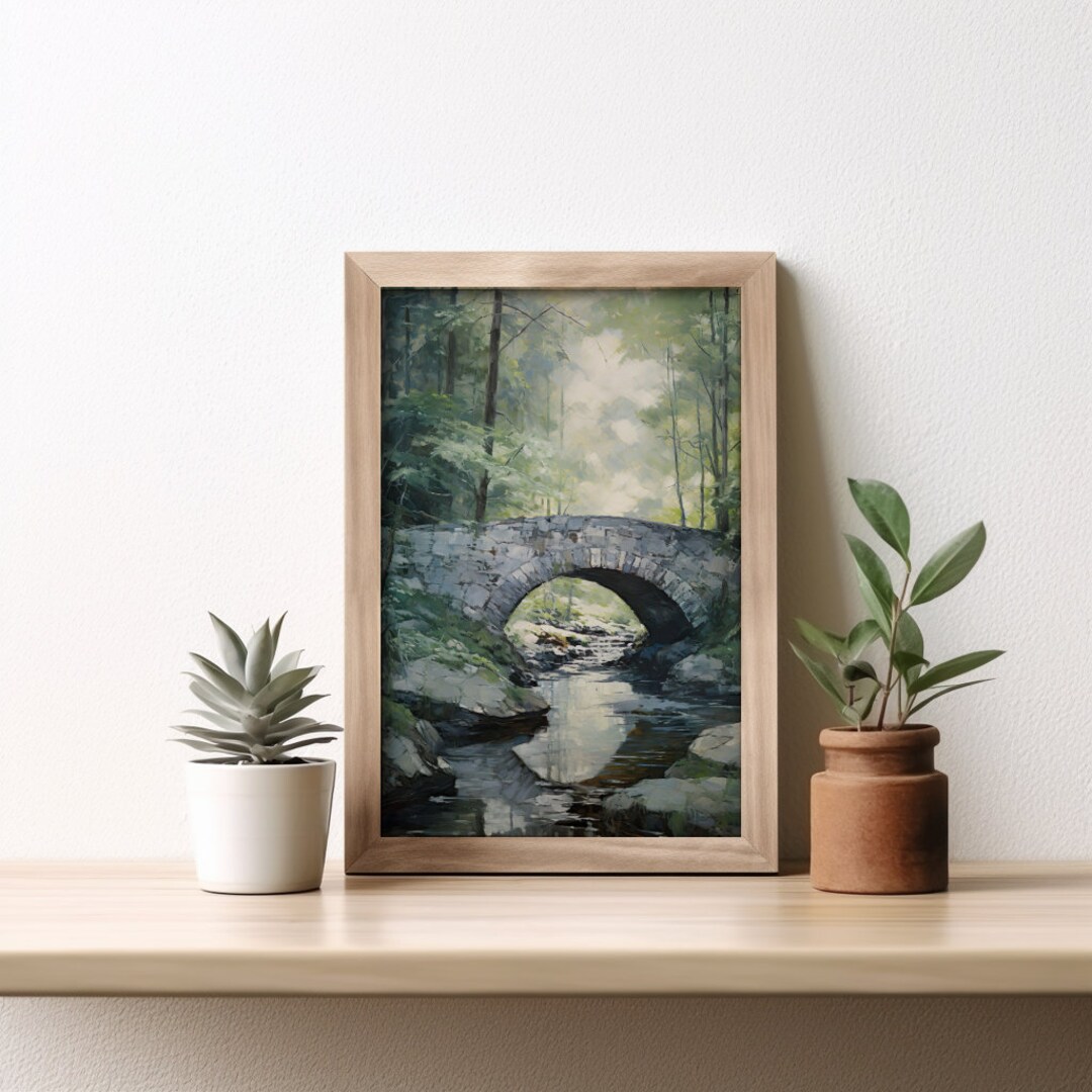 Landscape Art, Forest Poster, DIY Art, Digital Print, Digital Art, Home ...