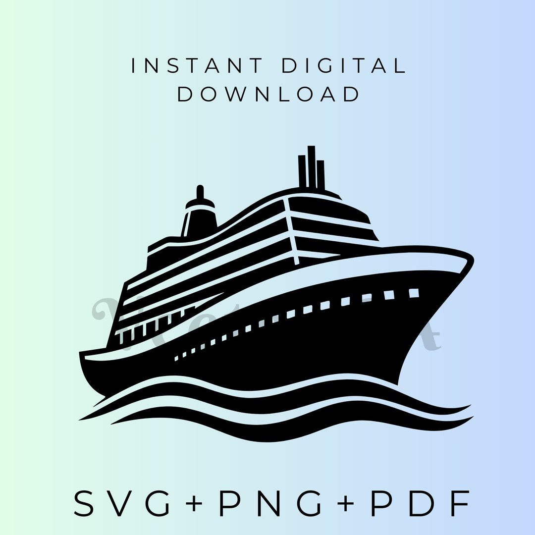 Nautical Ship SVG Digital Vector Cutting Files Silhouette Cameo ...