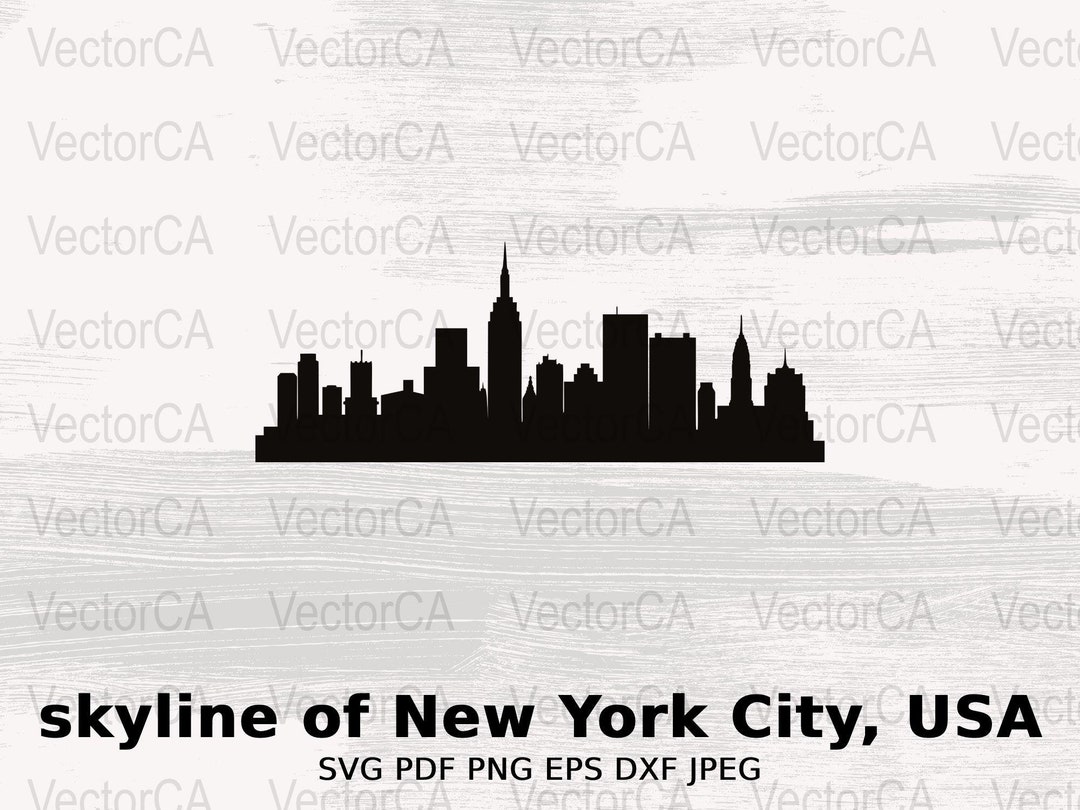 New York City Skyline SVG, Digital Download, NYC Skyline Clipart, Urban ...