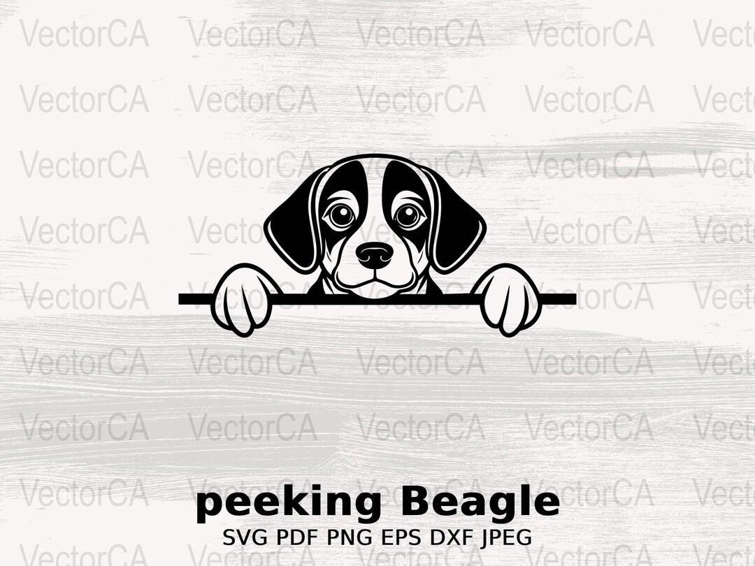 Peeking Beagle SVG Image, Digital Download, Dog Clipart, Dog Craft ...