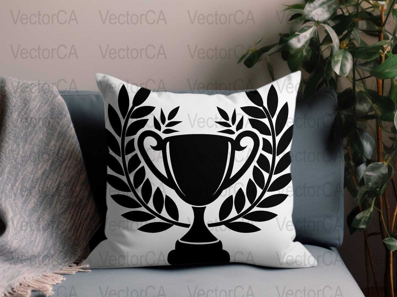 Laurel Trophy SVG PNG Digital Download, Artwork for Commercial Use ...