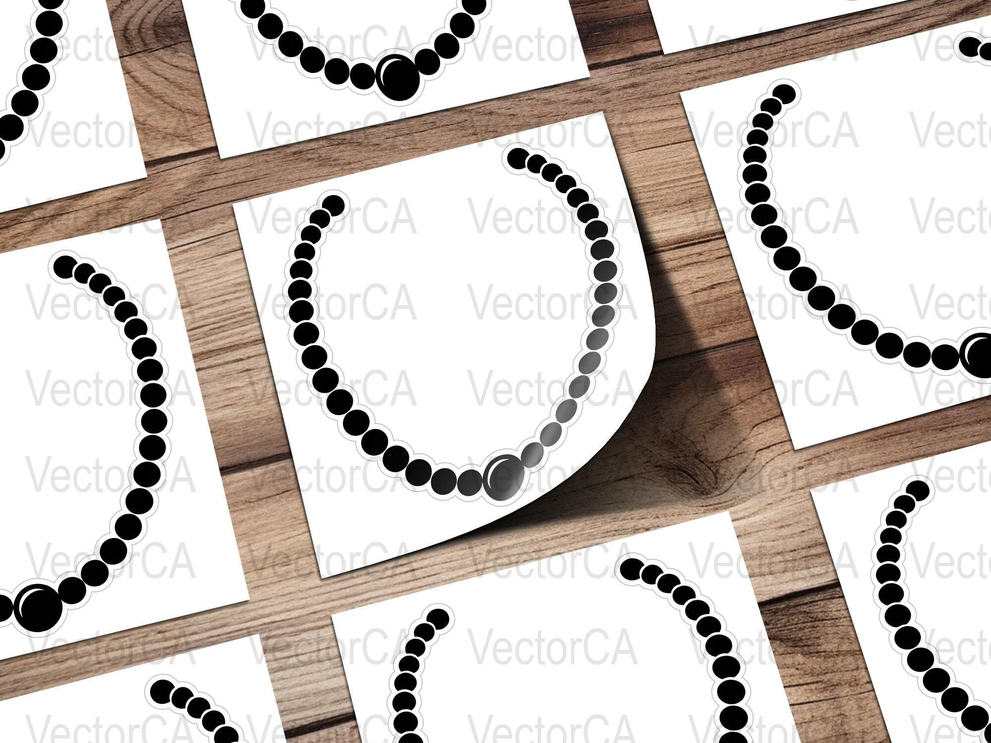 Digital Pearl Necklace SVG, Downloadable Jewelry Design Graphic for ...