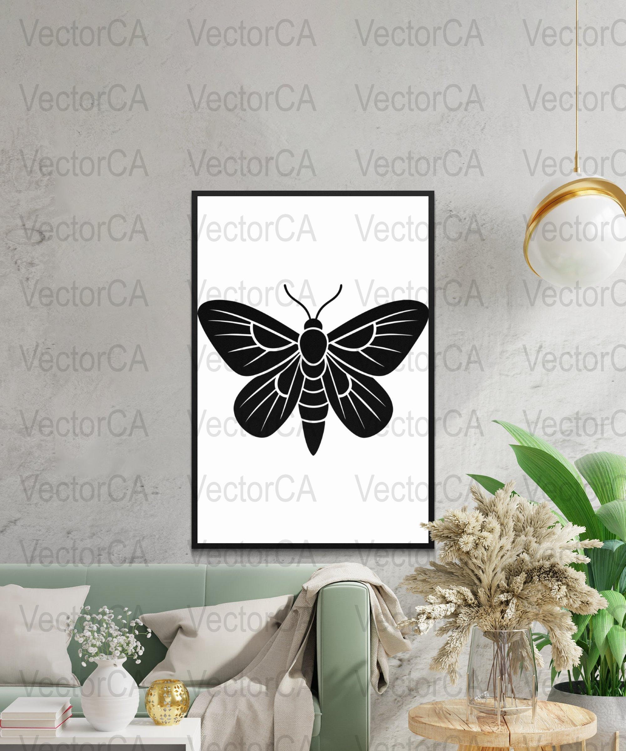 Moth SVG Image for Scanncut, Cricut, Digital Download Art for Crafts ...