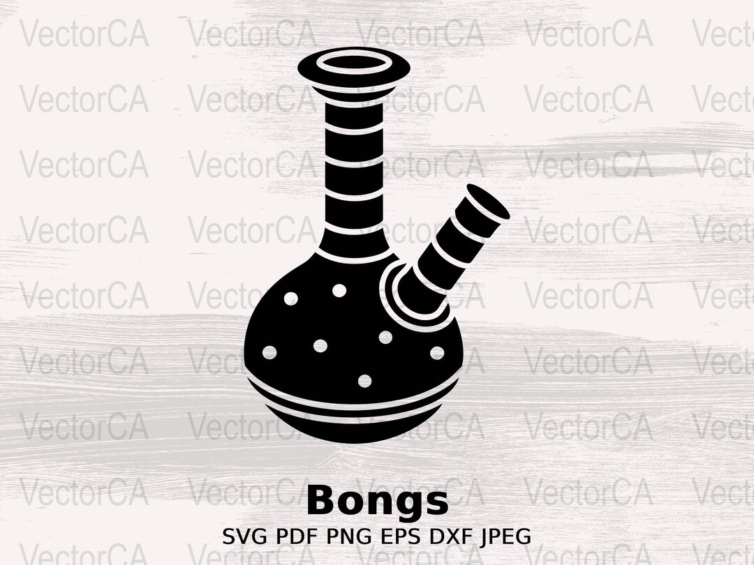 Bongs SVG Digital Illustration,printable, Instant Download Clipart, Cannabis Smoking Design SVG ...