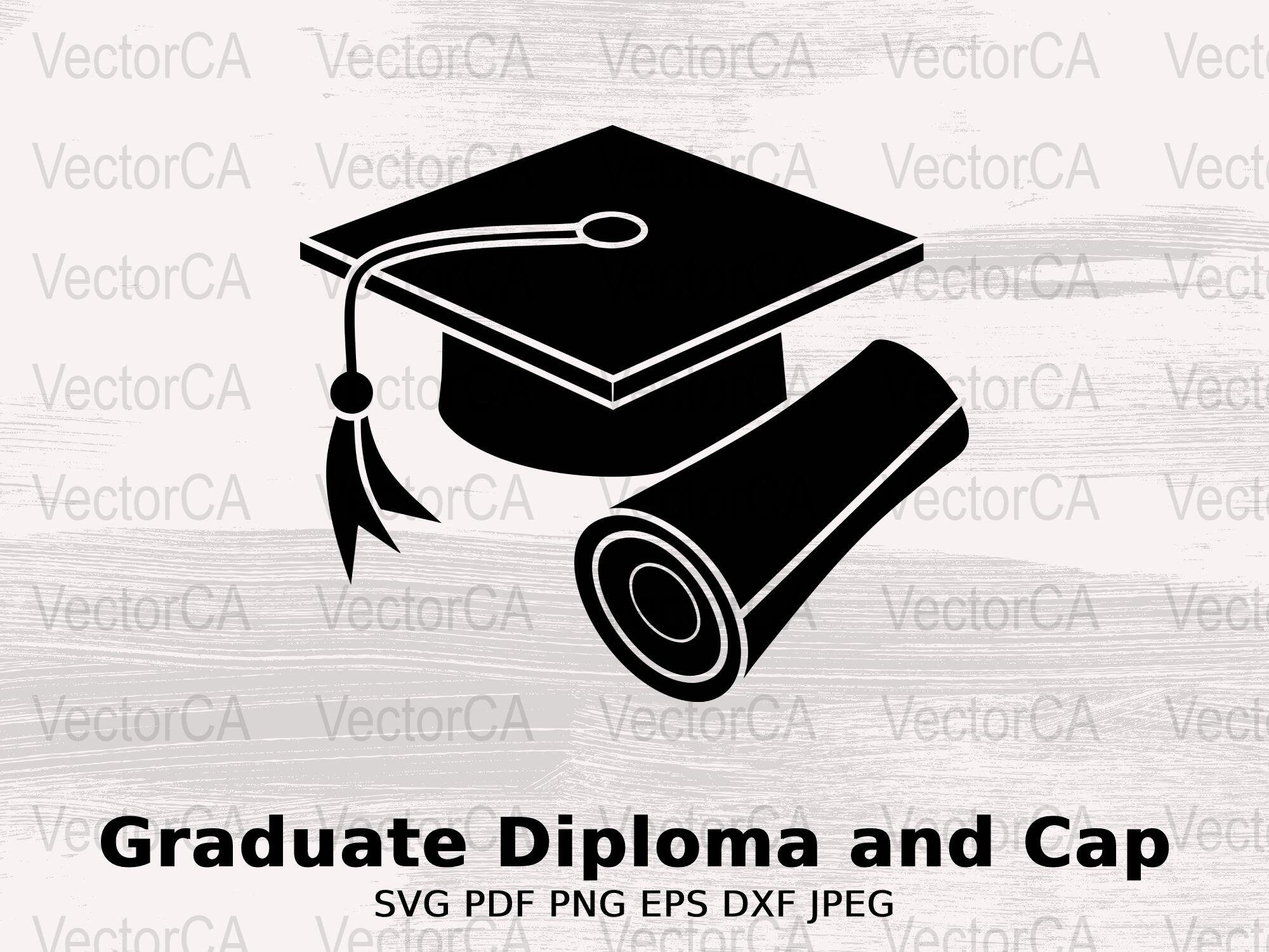 Graduation Diploma Svg Hat And Cap Svg Convocation Svg Digital Download