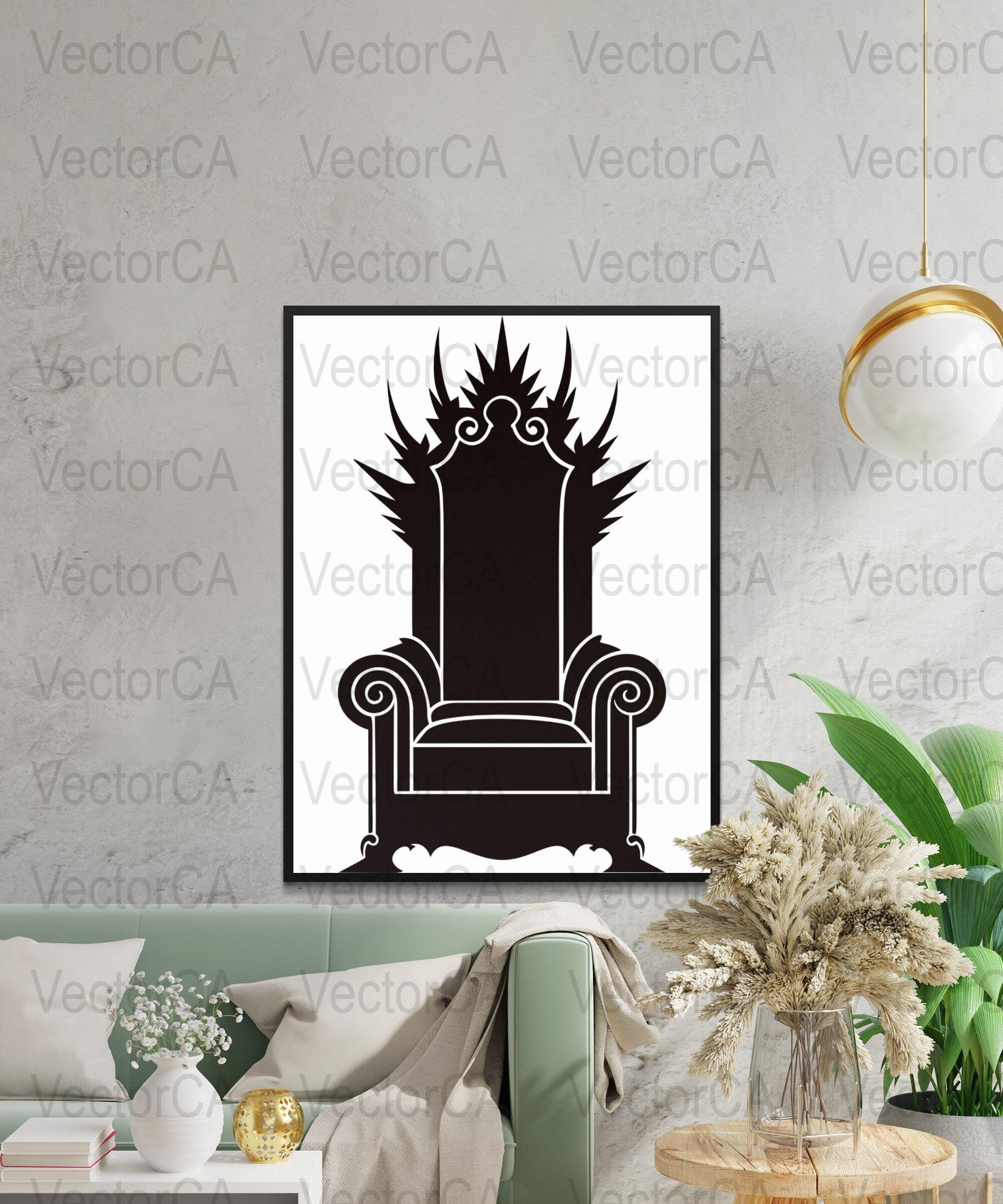 Royal Throne SVG PNG Digital Image Download, Graphic Art Project ...