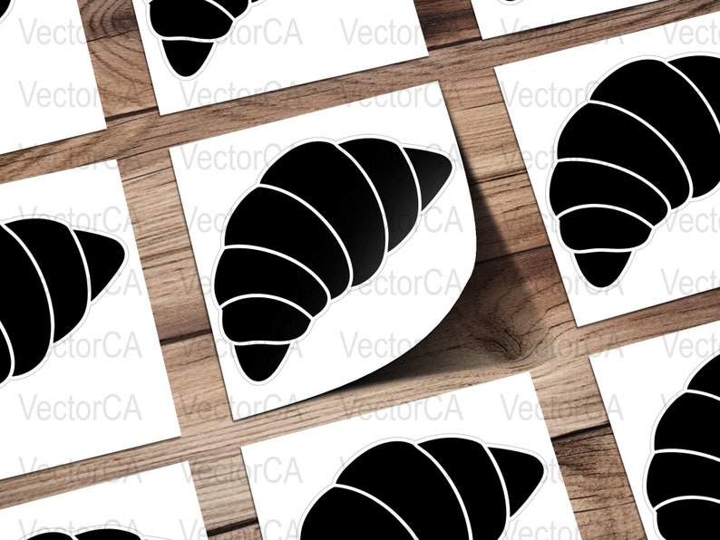 Digital Croissant SVG PNG Image, Bakery Clipart, Food Illustration ...