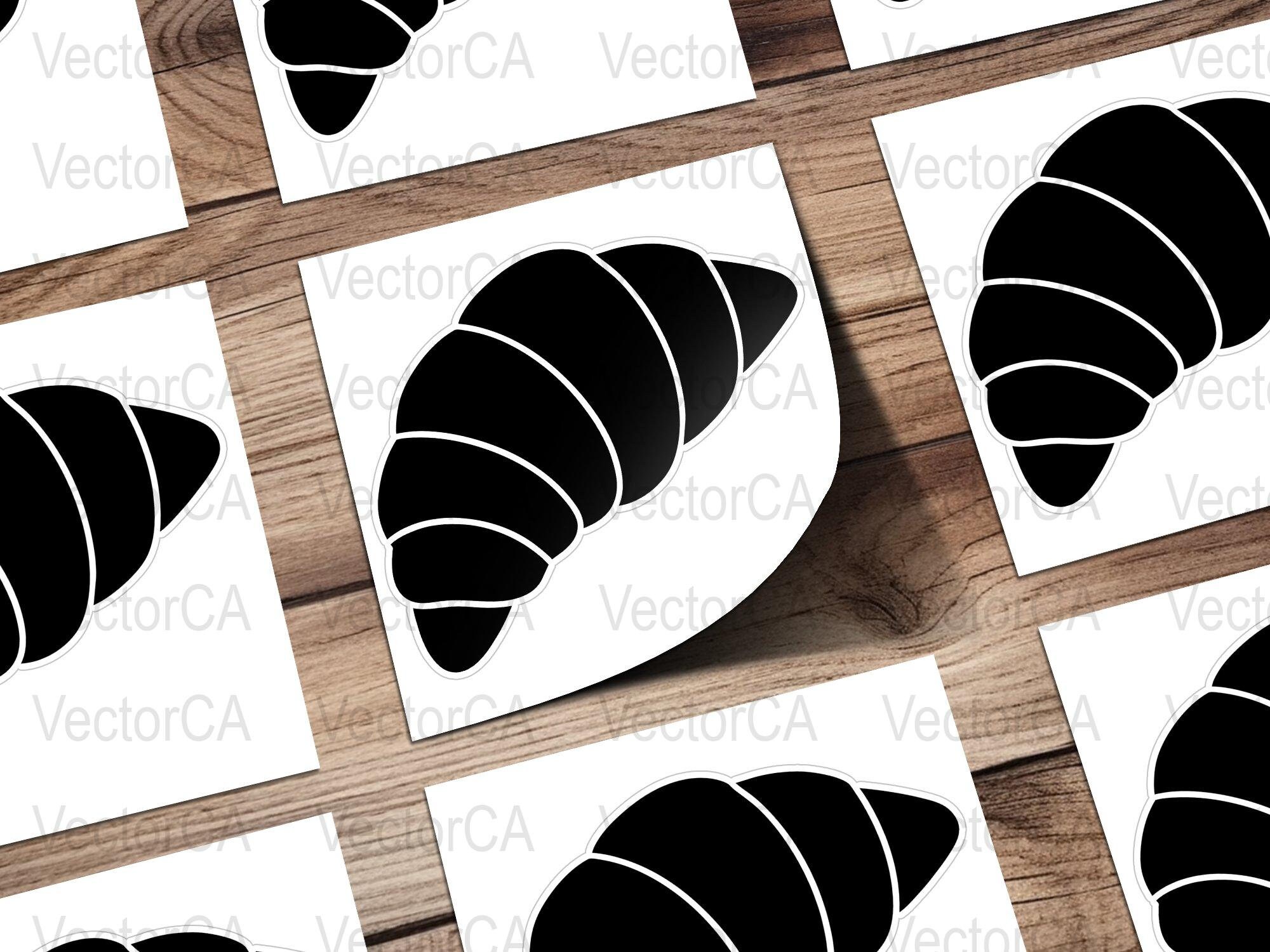 Digital Croissant SVG PNG Image, Bakery Clipart, Food Illustration ...