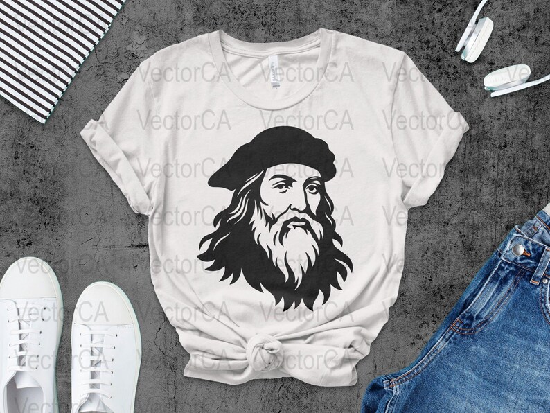 Leonardo Da Vinci SVG Sketch Digital Image, Commercial Use, Cricut ...