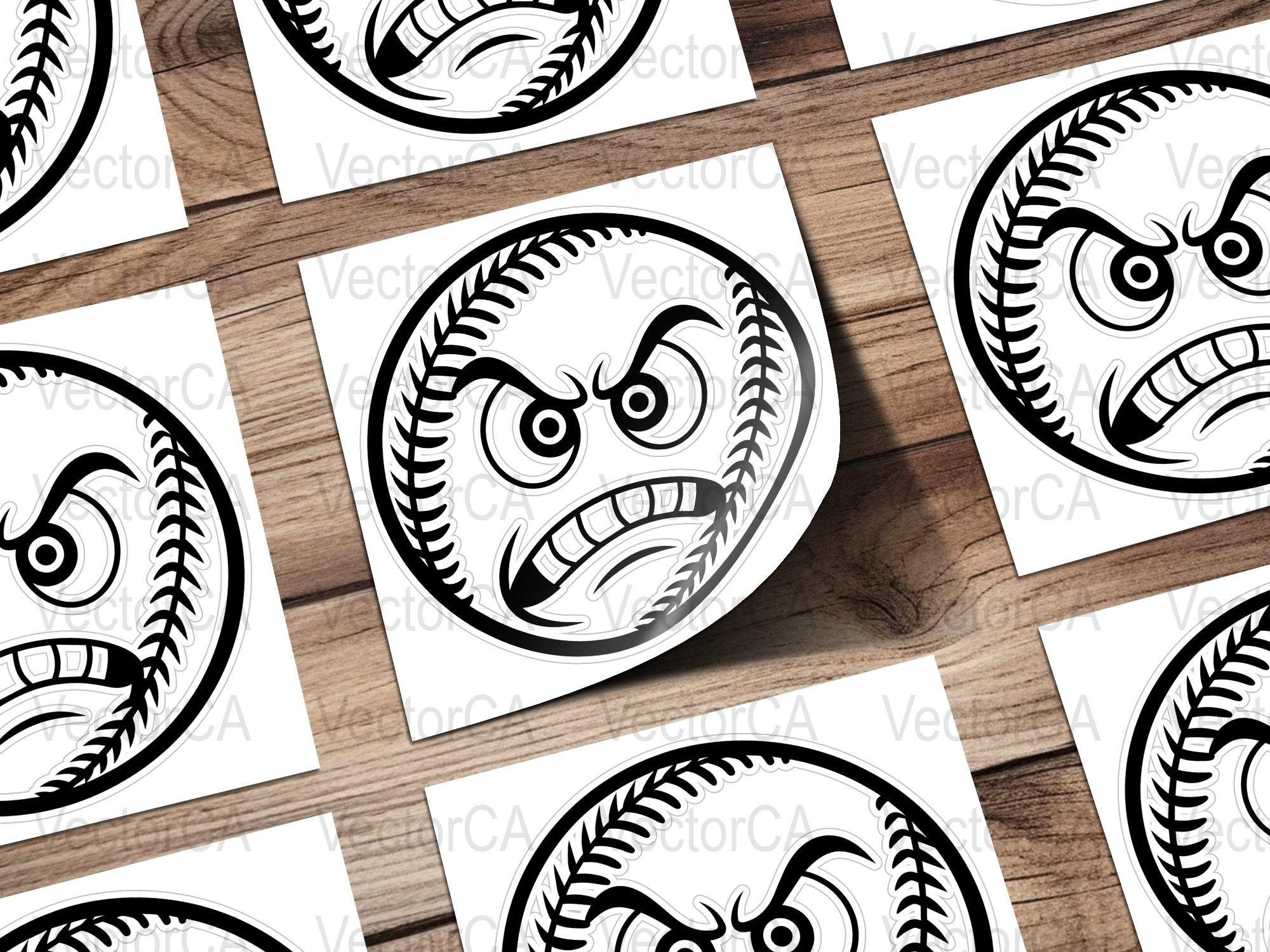 Angry Baseball SVG PNG Digital Image, Sports Graphic Design, Instant ...