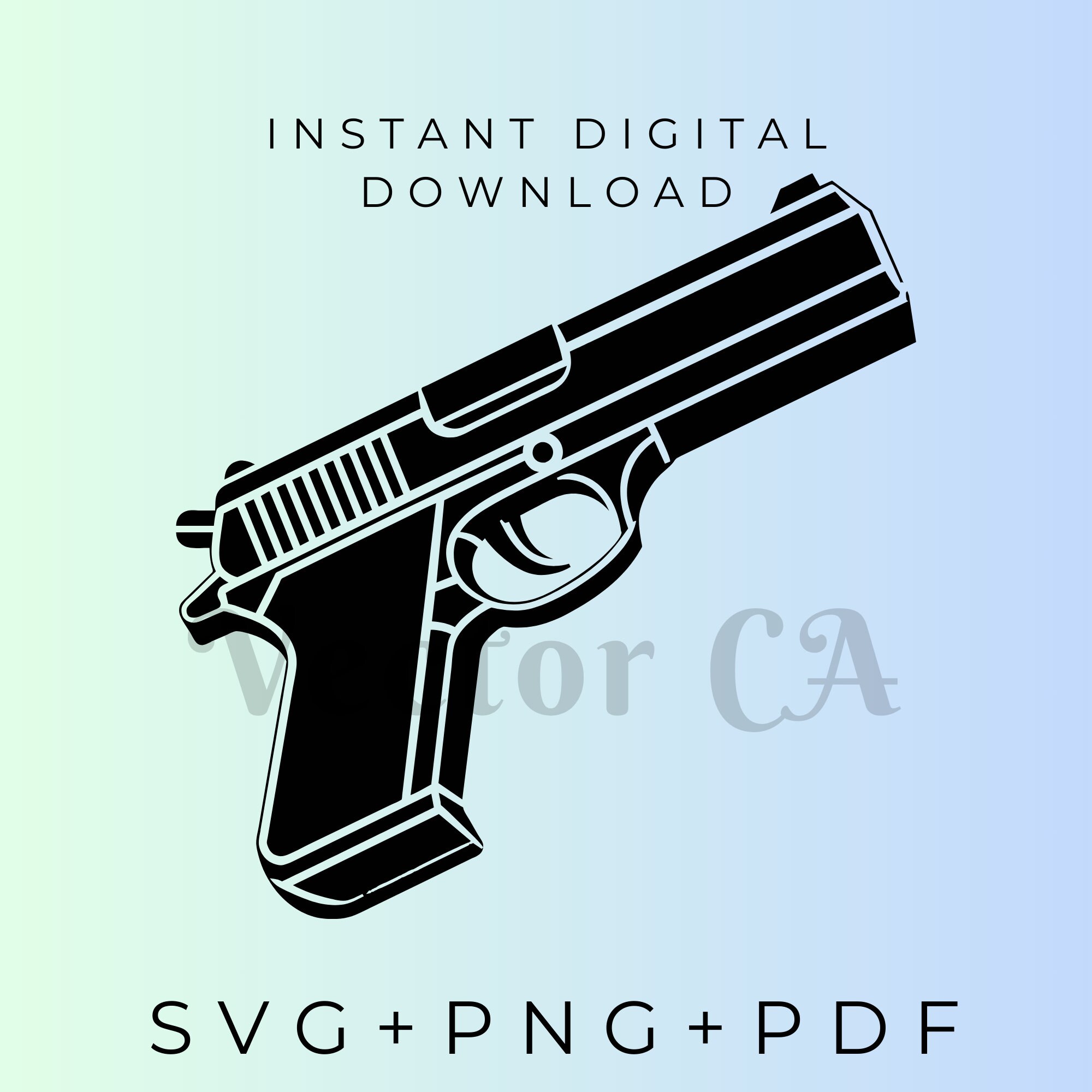 Premium Sig Sauer P226 SVG Digital Vector Cutting Files for Silhouette ...