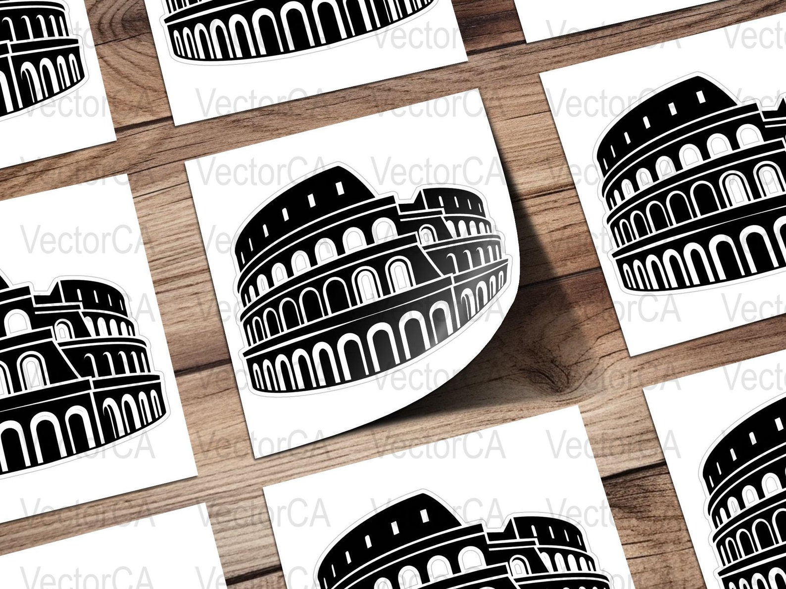 Colosseum SVG, Rome Italy Landmark Vector, Instant Digital Download for ...