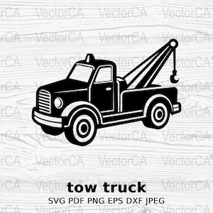 Tow Truck SVG PNG Digital Image Format - Clipart for Commercial Use ...