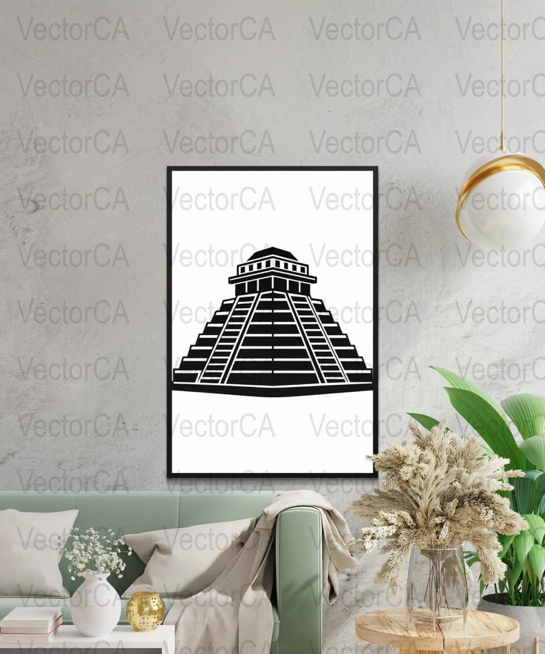 Chichen Itza SVG Digital Download, Mexican Pyramid, Printable Mayan ...