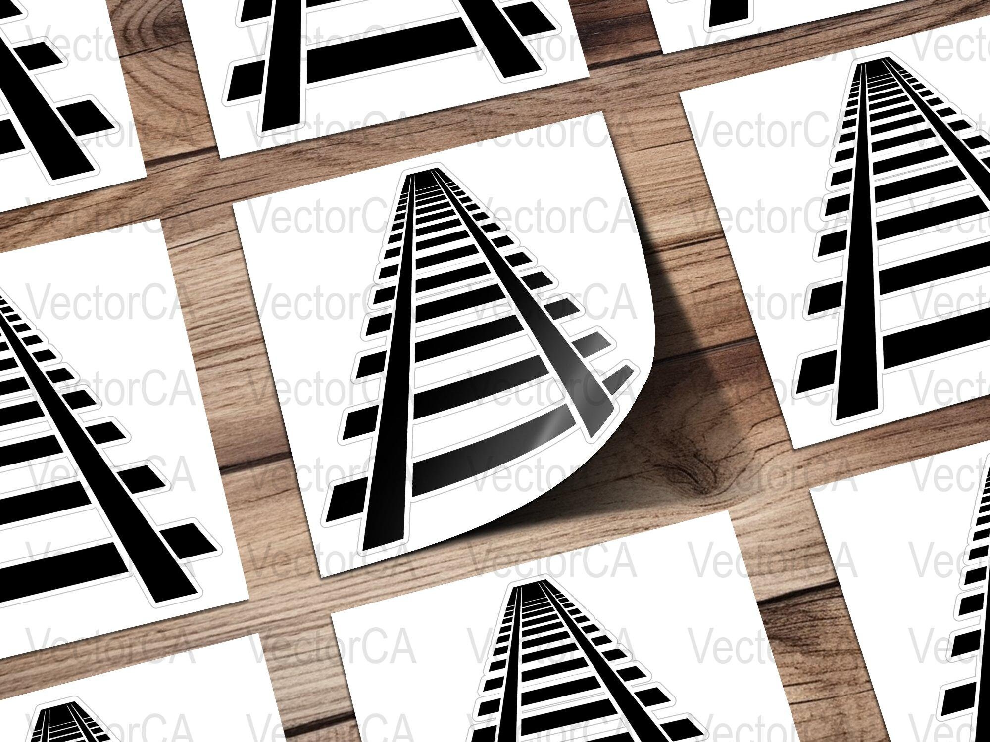 Railway Track SVG PNG Image Digital Download , Train Track Clipart for ...