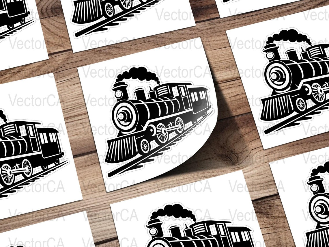 Vintage Train SVG, Digital Download, Antique Locomotive Railway, Retro ...