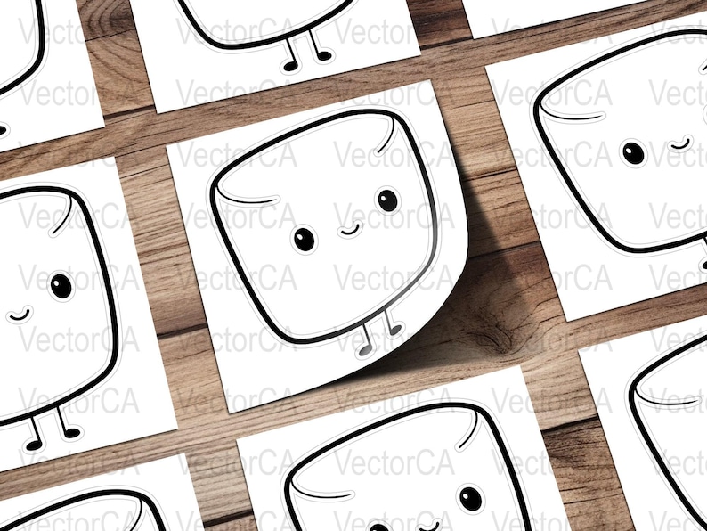Cute Marshmallow Face SVG, Cricut Ready, Digital Instant Download , DIY ...
