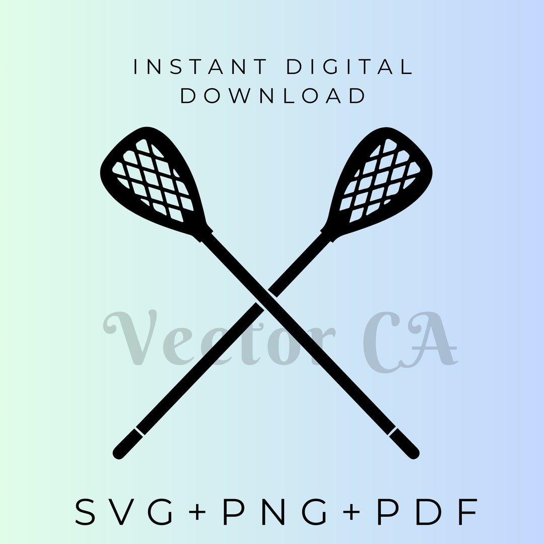 Lacrosse Cross Racket Svg-digital Vector Cutting Files for Silhouette ...