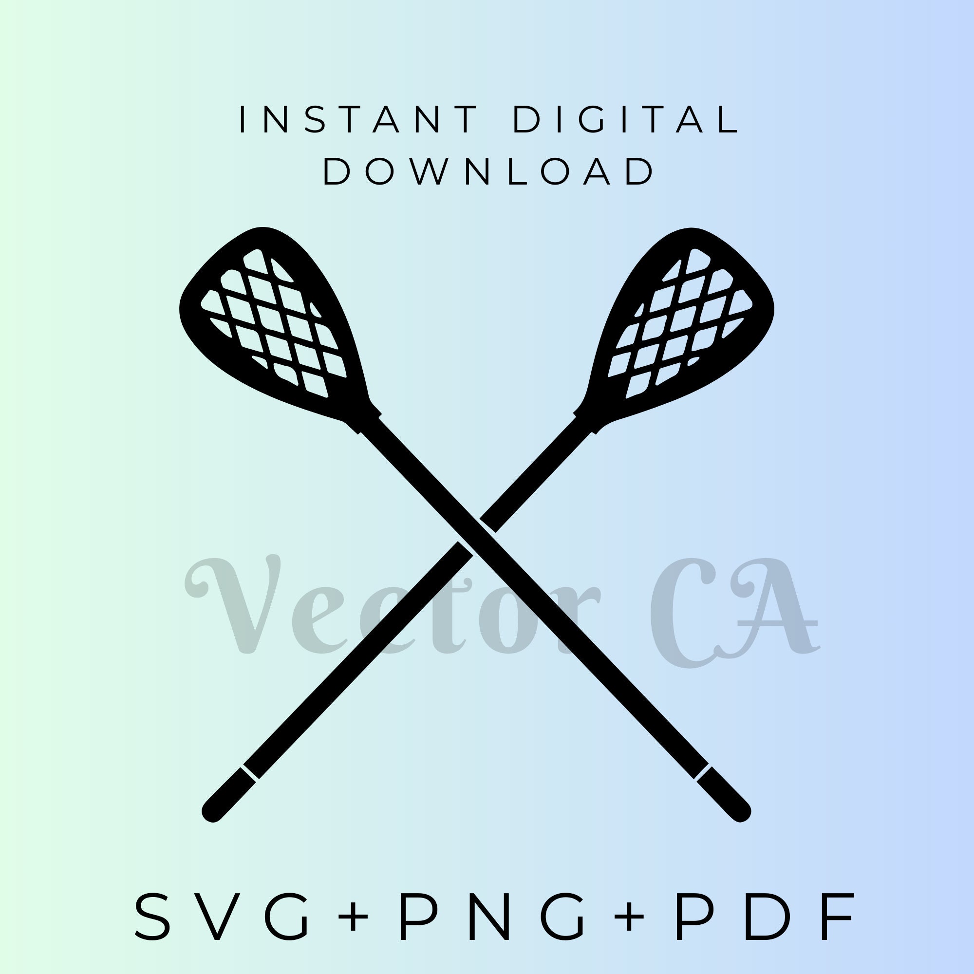 Lacrosse Cross Racket Svg-digital Vector Cutting Files for Silhouette ...