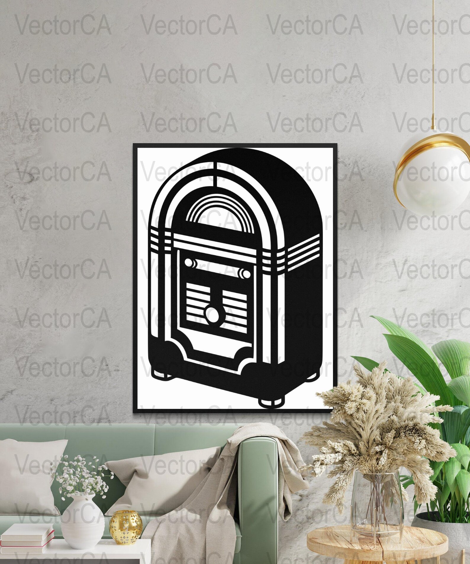 Vintage Jukebox SVG PNG, Retro Music Player Digital Image File, Instant ...