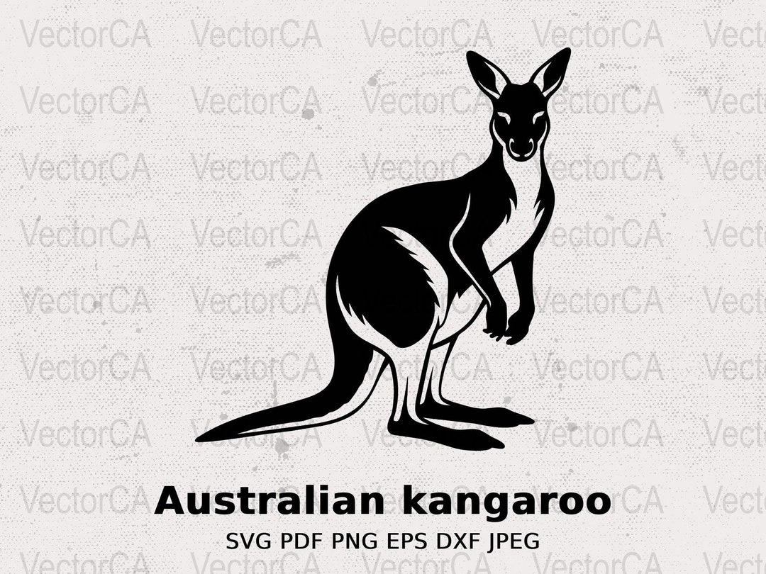 Australian Kangaroo SVG, Cricut Compatible, Digital Instant Download ...