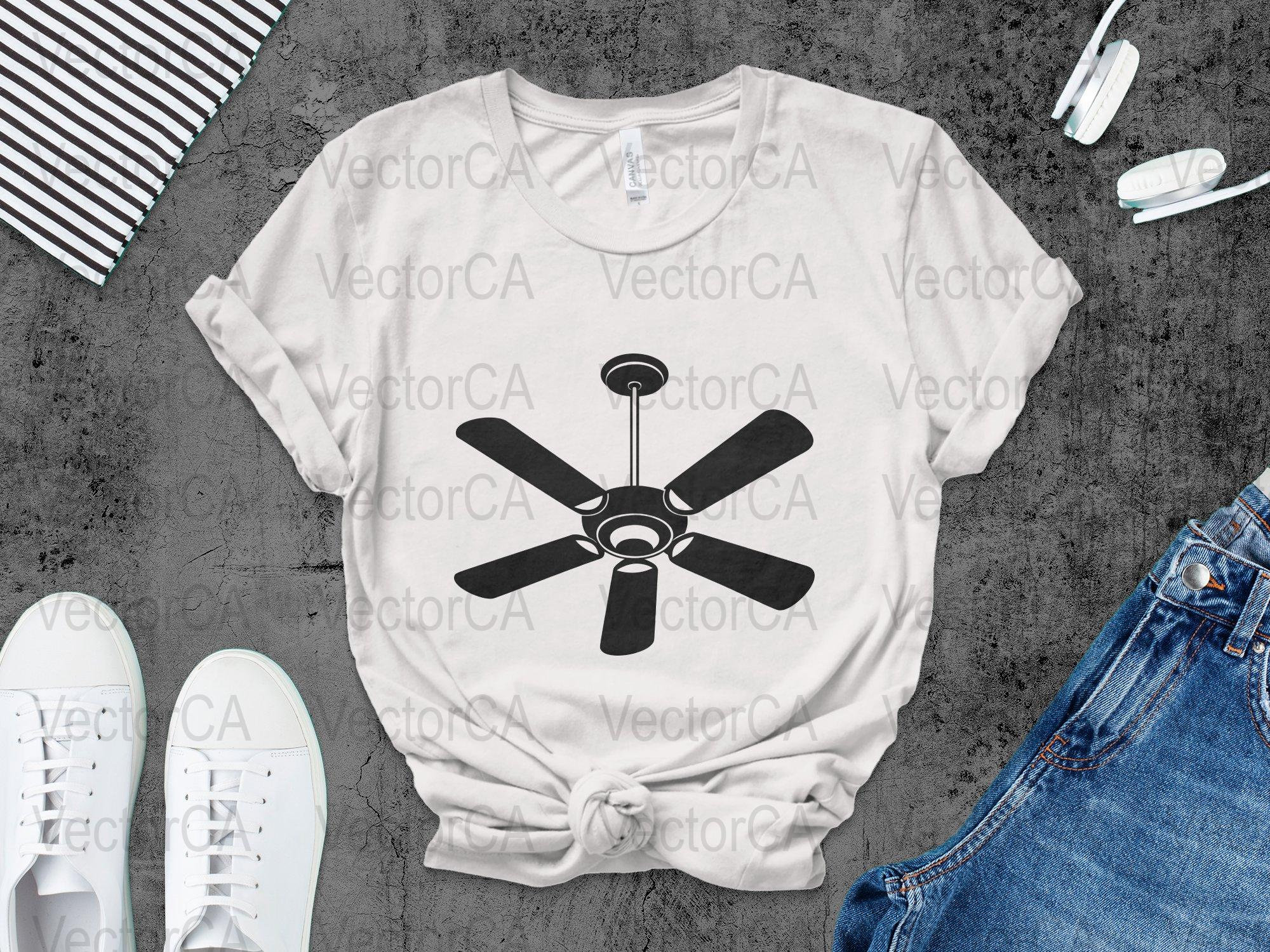 Modern Ceiling Fan SVG, Digital Download Illustration, Home Decor ...