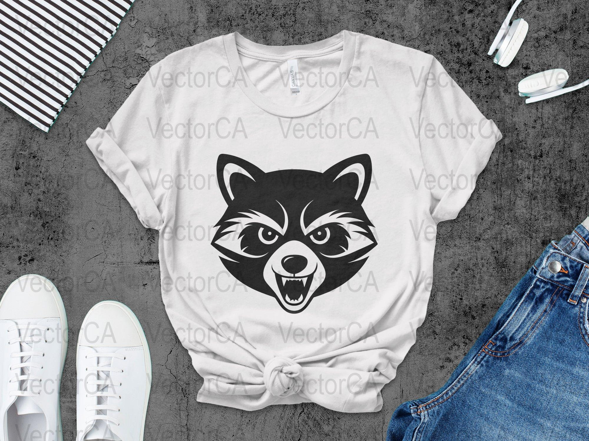 Angry Raccoon Face SVG PNG Digital Image Instant Download, Clipart for ...
