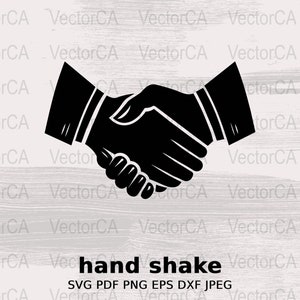 Handshake Svg Clipart, High Resolution Digital PNG Image, Instant ...