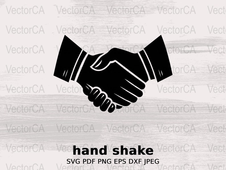 Handshake Svg Clipart, High Resolution Digital PNG Image, Instant ...