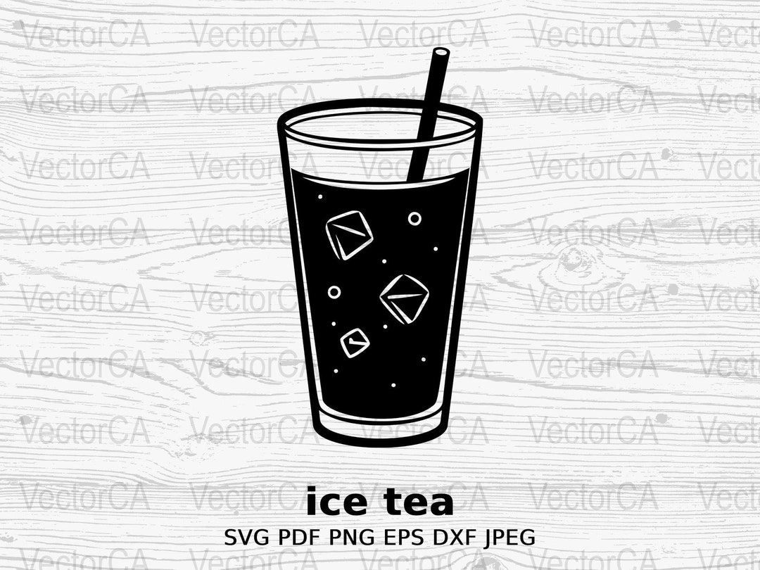 Ice Tea Svg Digital Image, PNG, Vector, Instant Download Clipart for ...
