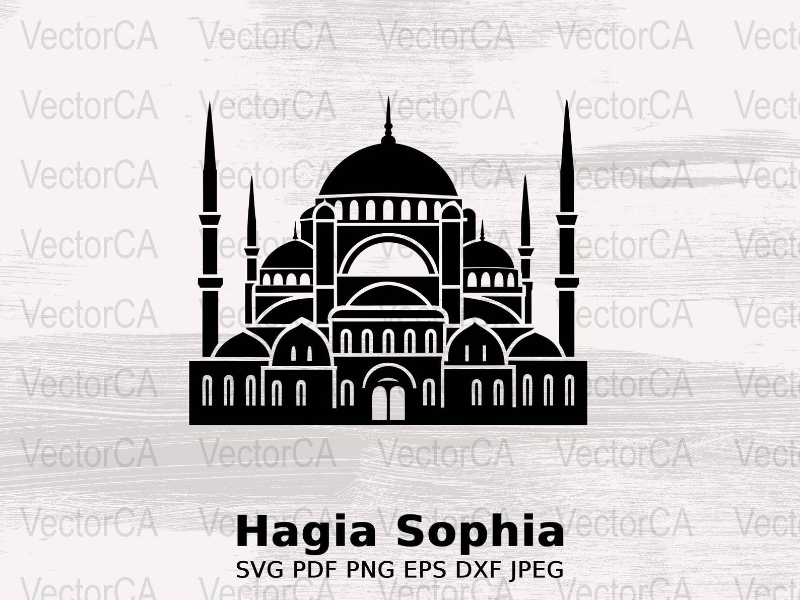 Hagia Sophia SVG, Digital Download Architecture Design, Iconic Istanbul ...