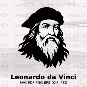 Leonardo Da Vinci SVG Sketch Digital Image, Commercial Use, Cricut ...