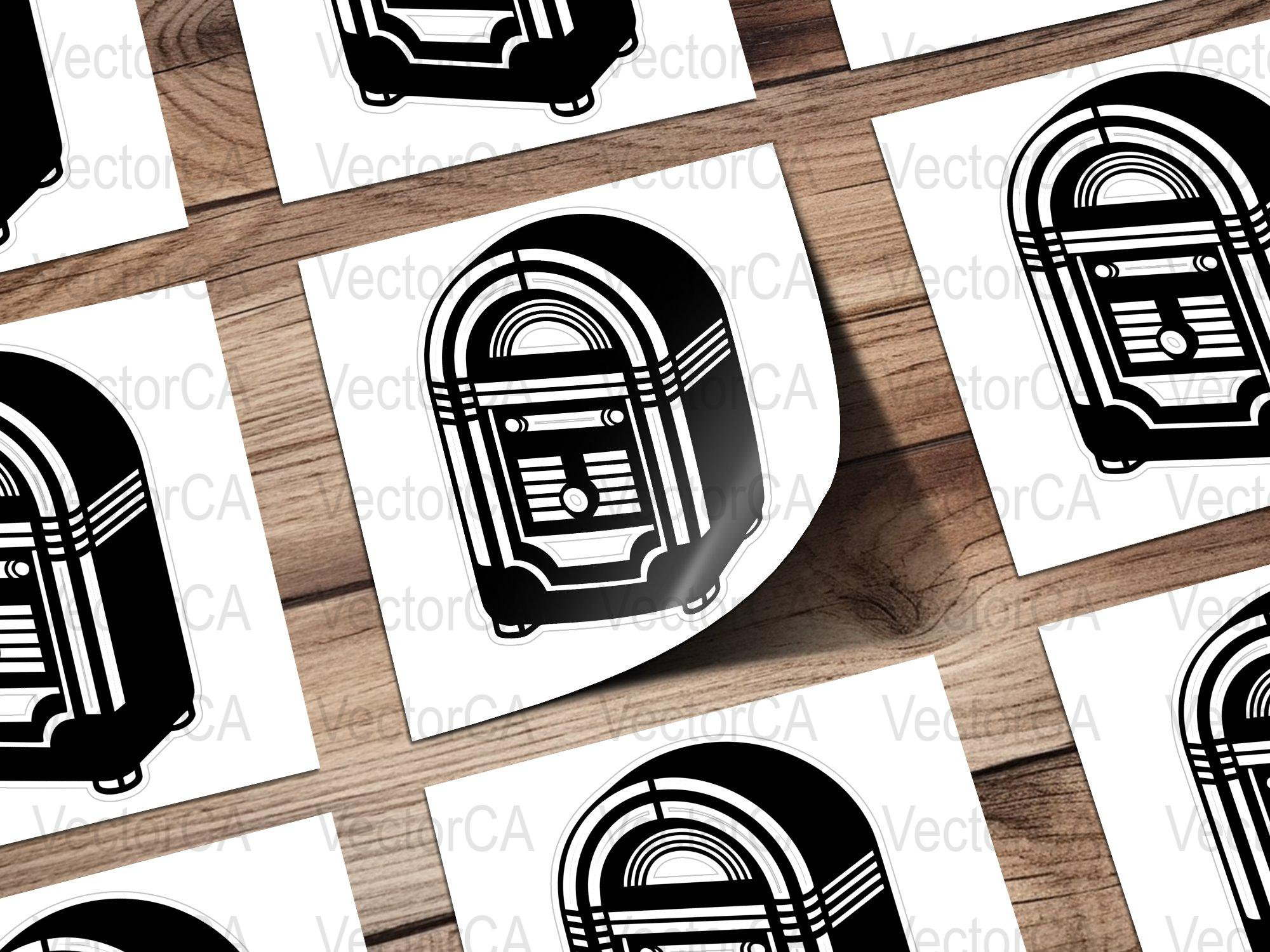 Vintage Jukebox SVG PNG, Retro Music Player Digital Image File, Instant ...