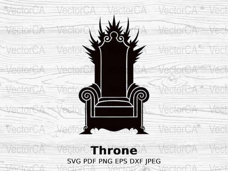 Royal Throne SVG PNG Digital Image Download, Graphic Art Project ...