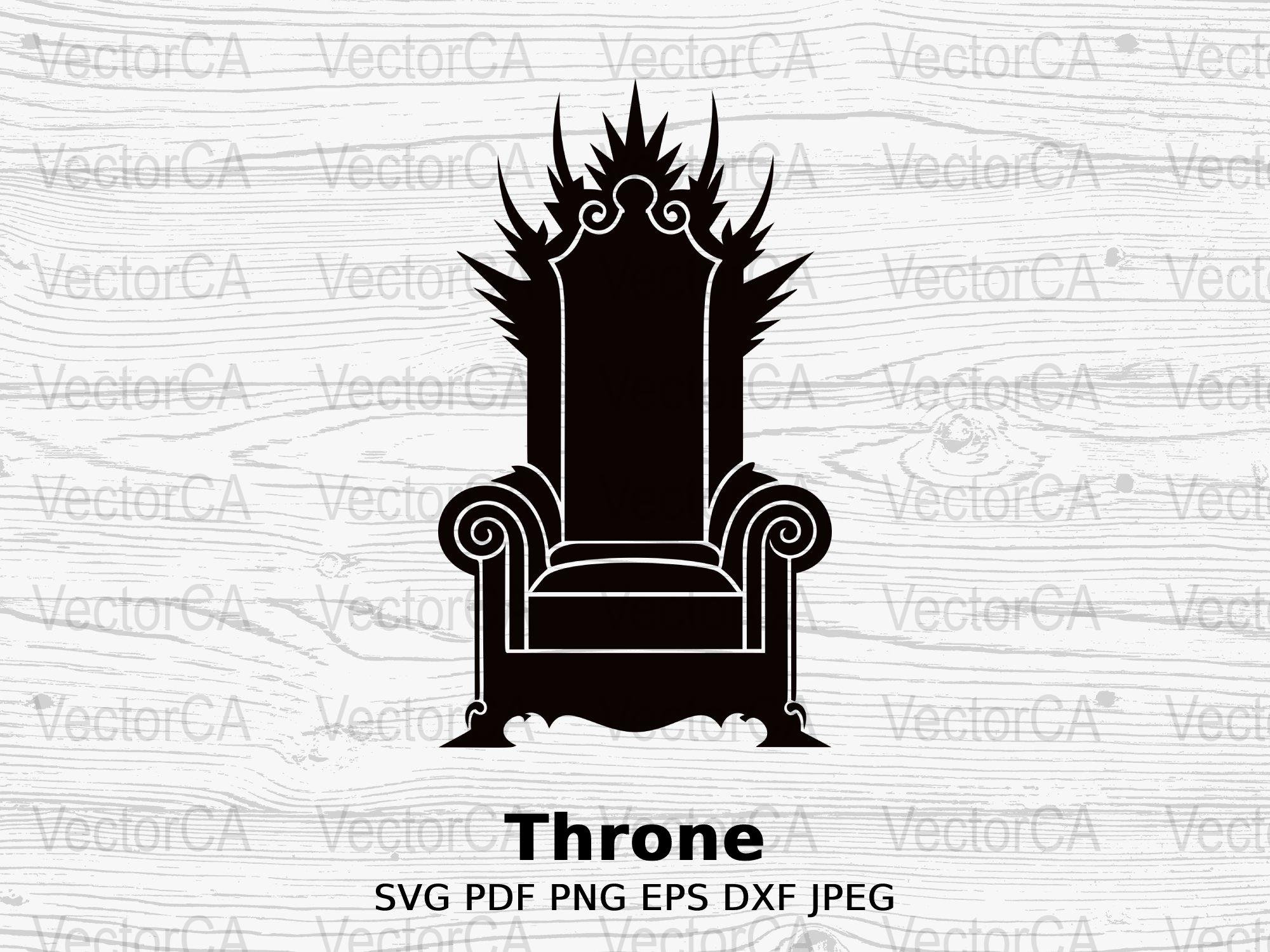 Royal Throne SVG PNG Digital Image Download, Graphic Art Project ...