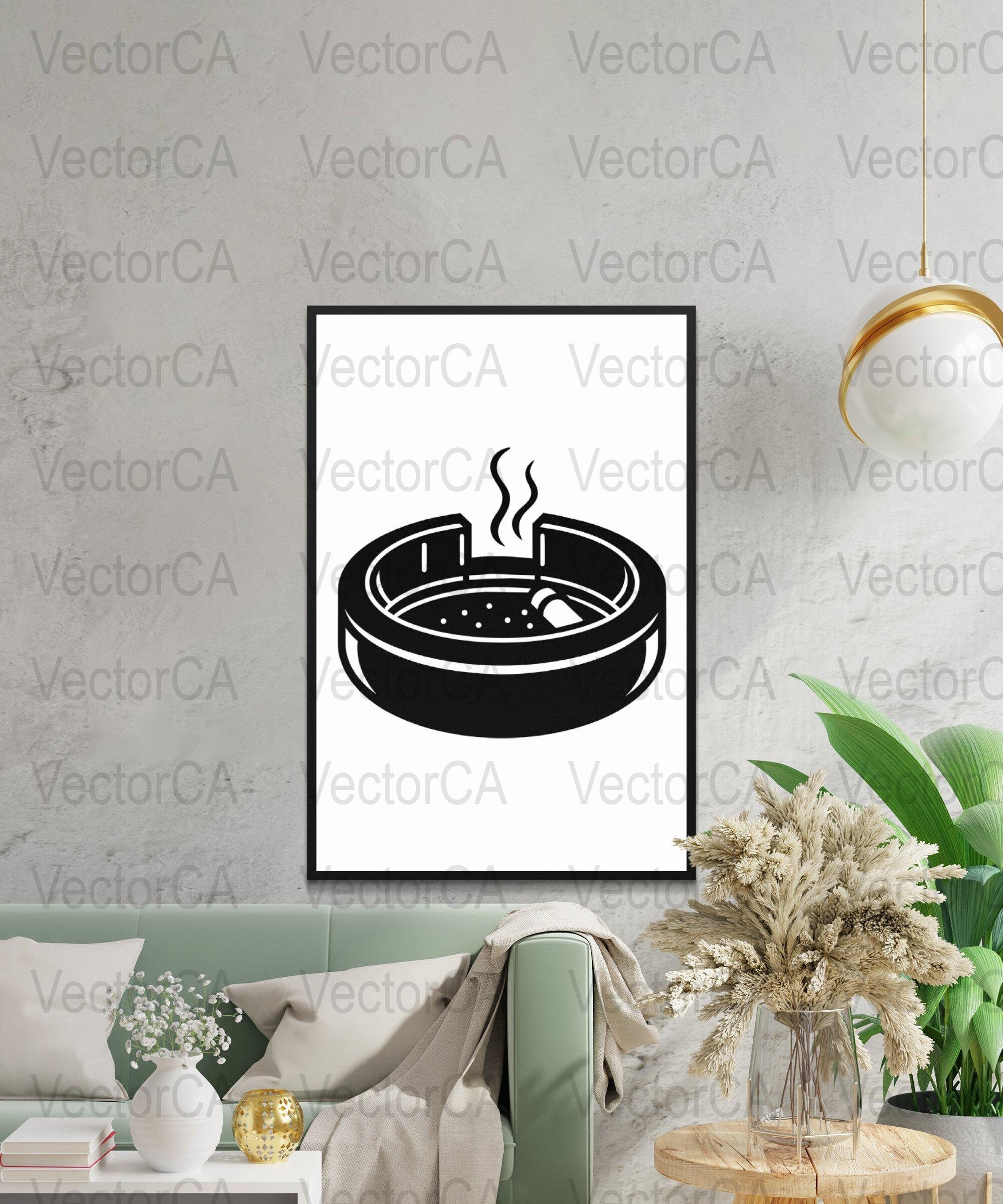 Cigarette Ashtray SVG Digital Instant Download,unique Smoking Accessory ...